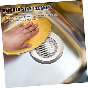 2pcs Sink Filter Bath Tub Hair Catcher Bath Sink Shower Clog Cover Kitchen Sink Draining Basket Kitchen Sink Drain Basket Toilet Sink Stainless Steel Filter Screen Broadside