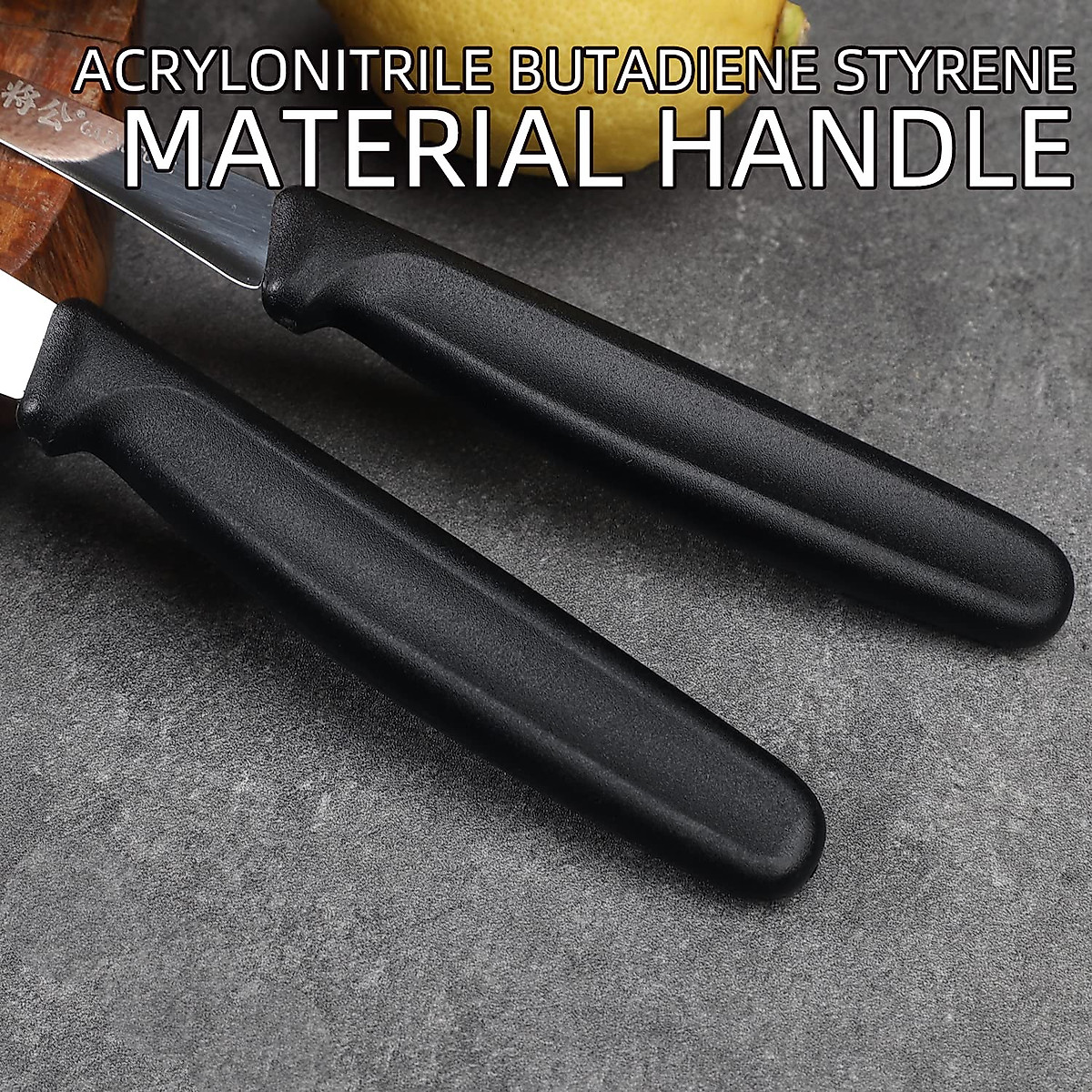 GAINSCOME Fruit Carving Knife Main Knife Super Sharp Stainless Steel Chef Food Carving Tools ABS Material Non-slip Enlarged Handle Mirror Light Process Processing Knife Surface Fruit Paring Knives