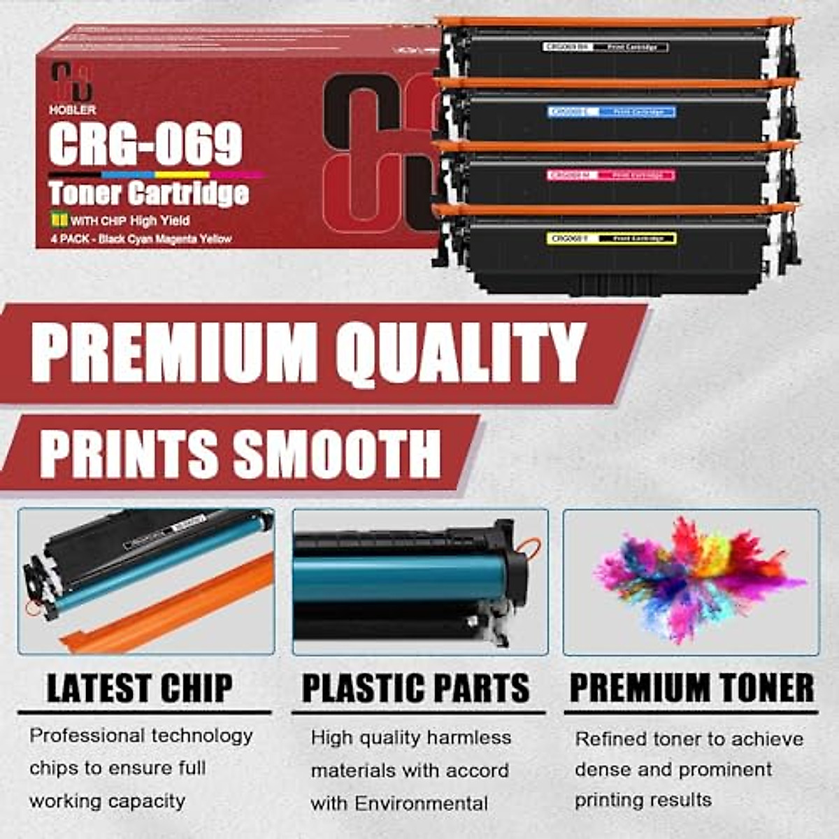 Replacement CRG069 Toner Cartridges Compatible for Canon CRG069 CRG-069 069 Toner Cartridge Work for Canon LBP673 MF750 LBP673CDN LBP673CDW LBP674CX MF752CDW Printer Combo Pack