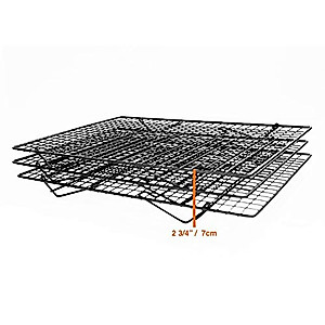 Sunflair Professional Grade 3 Tier Cross Grid Cooling Rack (set of 3)