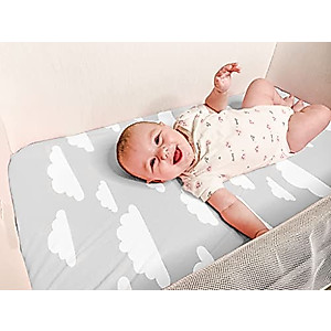 Bassinet Bed Sheets – Premium Bassinet Fitted Sheets 4 Pack – 100% Jersey Knit Cotton Cradle Sheets – Bassinet Bedding for Standard Size Oval or Halo Bassinet Pads – Bassinet Sheet for Boy & Girl