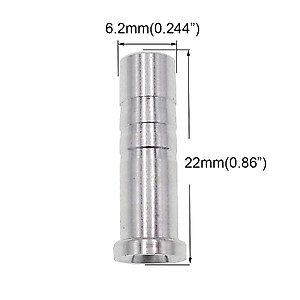 JJZS 12 Pack Steel Archery 75 Grain Field Points with 12 Pack Aluminum Arrow Inserts, Target Practice Arrow Tips and Inserts for 5/16 inch Carbon Arrows