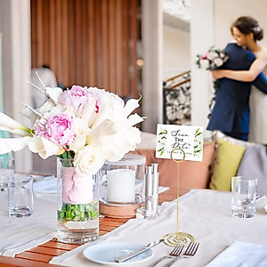 RONTEDA Table Number Holders 10Pcs - 8.75 inch Tall Table Number Stands Place Card Holder for Wedding Party Graduation Reception Restaurant Home Photo Picture Office Memo (Gold, 8.75")