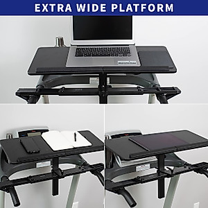 VIVO Universal Wooden Laptop Treadmill Desk, Adjustable Ergonomic Notebook Mount Stand for Treadmills, Includes Mouse Pad and Wrist Support, Stand-TDML4