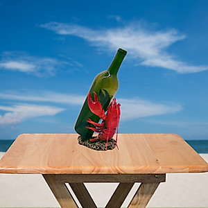 Lobster Wine Bottle Holder, Nautical Décor, Freestanding Tabletop Decoration, 7.5 Inches