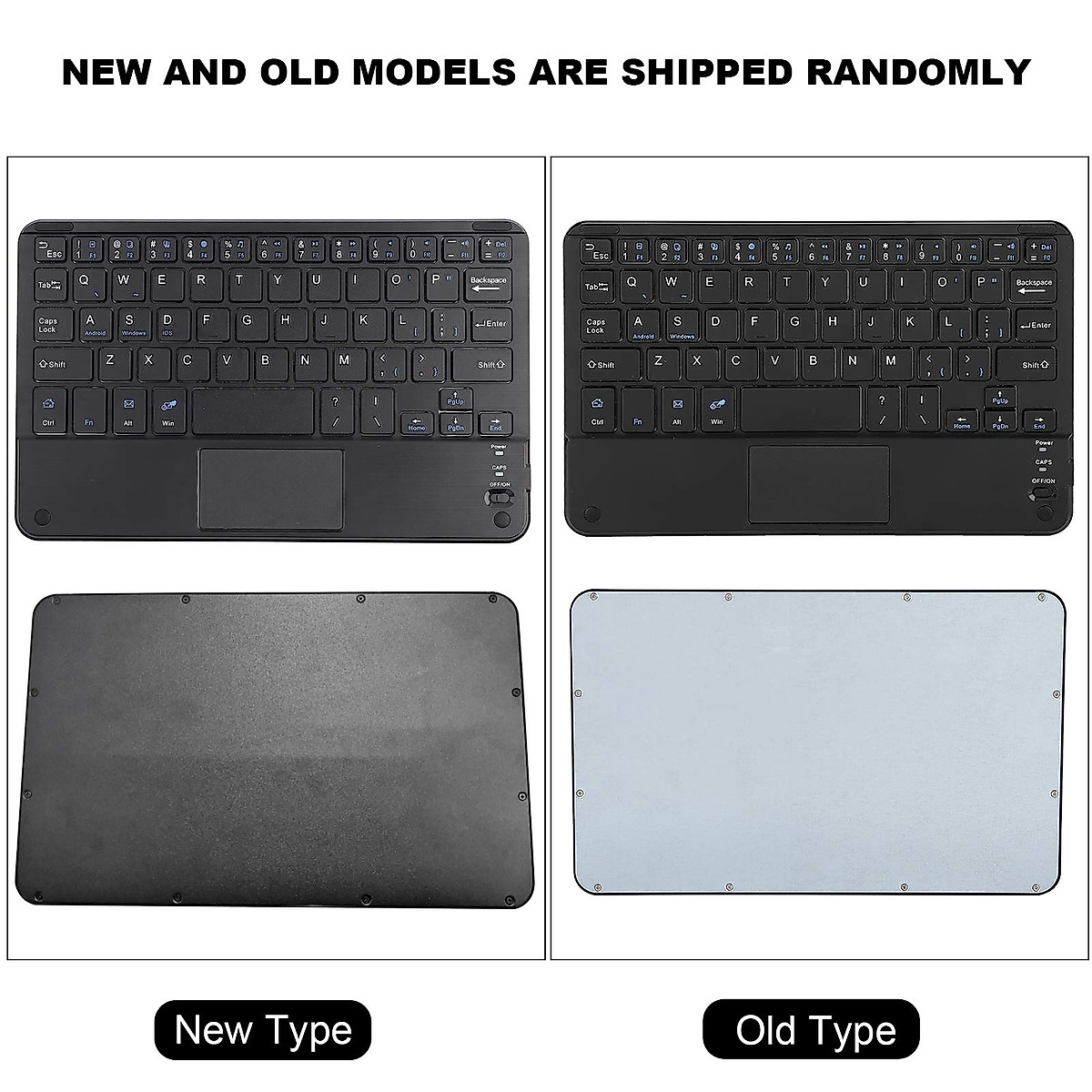 Serounder 7 Inch Ultra Slim Wireless Touchpad Scissors Feet Design Bluetooth Touchpad Keyboard for Android/for Windows Systems