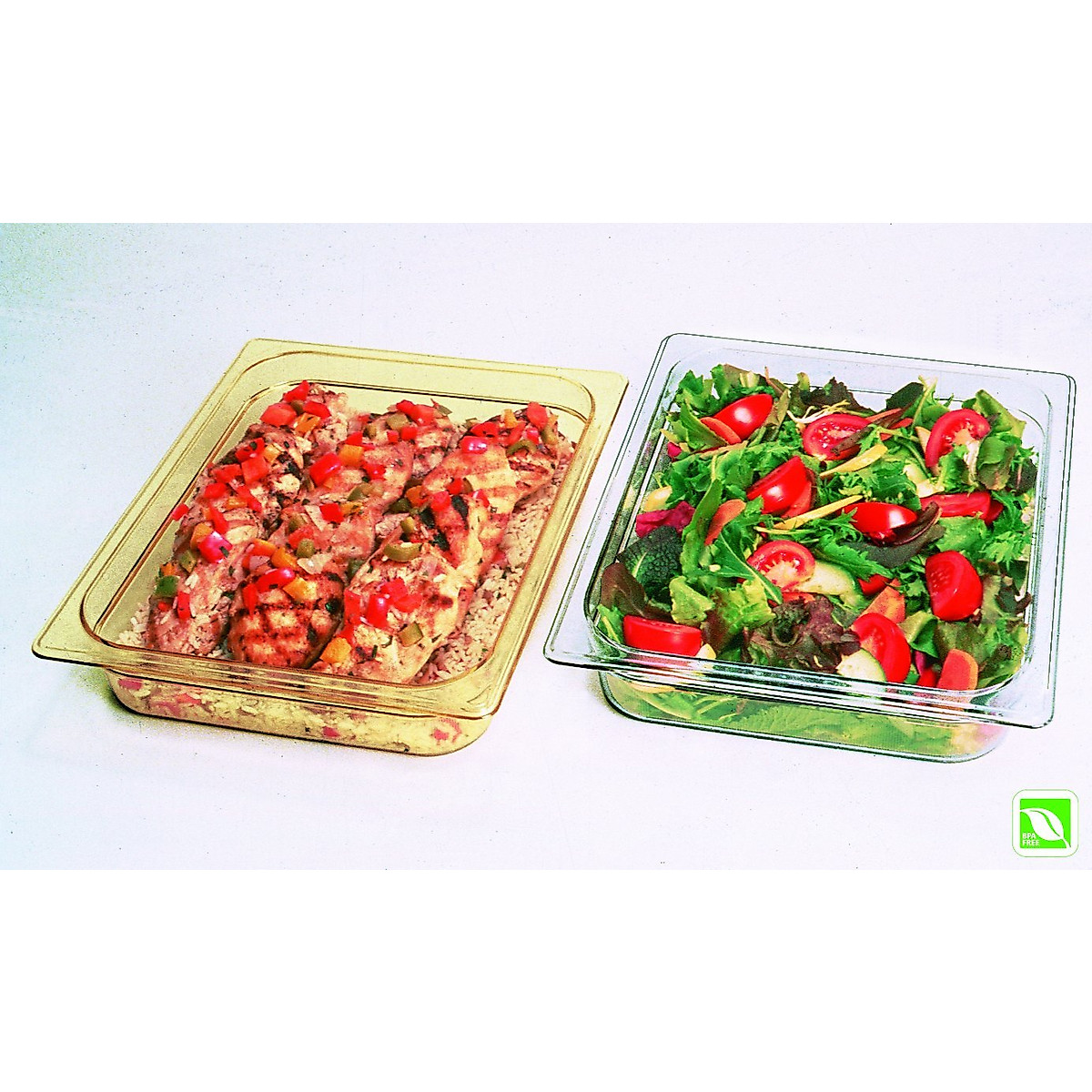 Rubbermaid Commercial Products Cold Food Insert Pan for Restaurants/Kitchens/Cafeterias, 1/9 Size, 4 Inches Deep, Clear (FG101P00CLR)