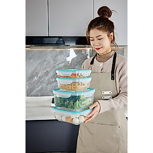 32 Airtight Food Storage Containers set, Freezer Safe, BPA-Free, Leakproof and Microwave/Dishwasher Safe Plastic Pantry Kitchen and Meal Prep Containers, Ideal for Lunch, Leftovers and Kitchen Storage