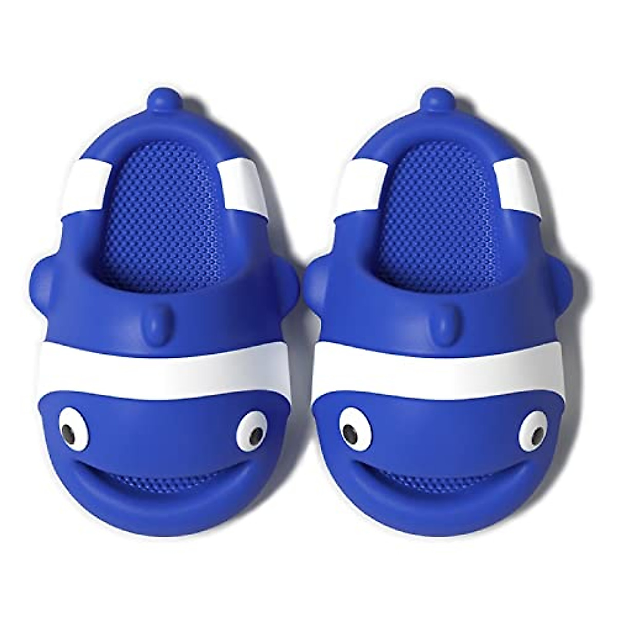 Jerzmy Cute Clown Fish Cloud Slides for Kids Toddler, Novelty Funny Animals Boys Girls House Slippers Non-Slip Soft Beach Sandals Shoes for Indoor Outdoor Shower Pool, Blue Size 3