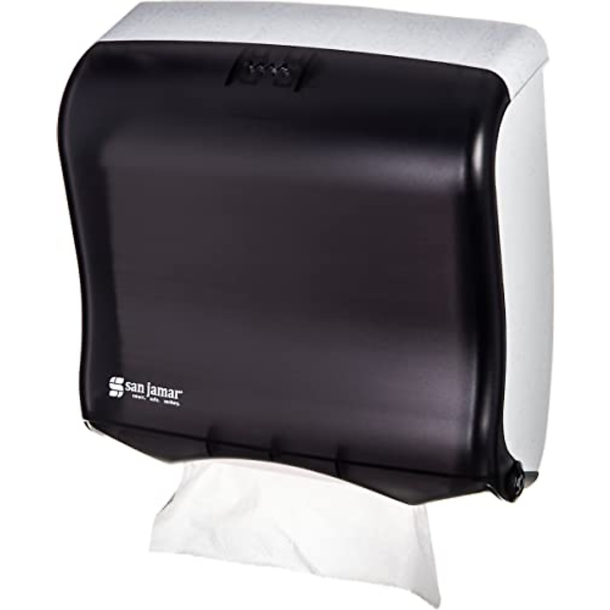 San Jamar T1755TBK Ultrafold Fusion Folded Towel Dispenser, Fits 400 Multifold/240 C-Fold Towels, Classic, Black Pearl