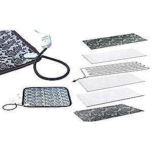 Alayna Pet Heating Pad Warm Pet Heat Pad Dogs Cats Electric Heated Pet Mat Big Small Animal Indoor Waterproof Adjustable Warming Heat Mat Dog Bed with Chew Resistant Steel Cord