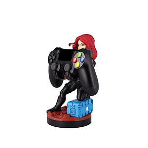 Exquisite Gaming: Marvel: Black Widow - Original Mobile Phone & Gaming Controller Holder, Device Stand, Cable Guys, Licensed Figure