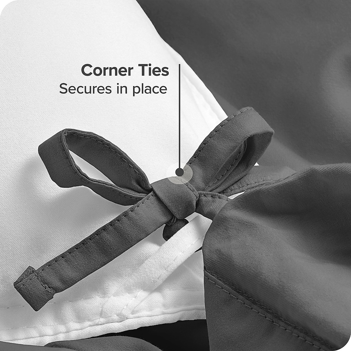 Bare Home 100% Organic Cotton King/California King Duvet Cover Set - Crisp Percale Weave - 300 Thread Count - Lightweight & Breathable - Cooling Duvet Cover Set (King/Cal King, Grey)