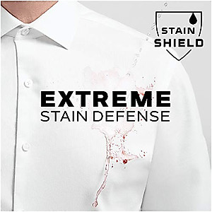 Van Heusen Men's Big & Tall Big and Tall Stain Shield Stretch Straight Fit Flat Front Dress Pant, Black, 40W x 34L