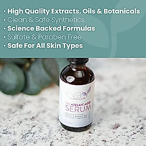 Azelaic Acid 10% Facial Serum, 2 oz., Skin Brightening Hyaluronic Acid and Niacinamide, Redness Relief , Fade and Repair Dark Spots