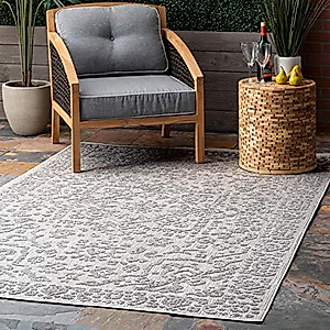 nuLOOM Celestial Contemporary Indoor/Outdoor Area Rug, 7' 6" x 9' 6", Grey