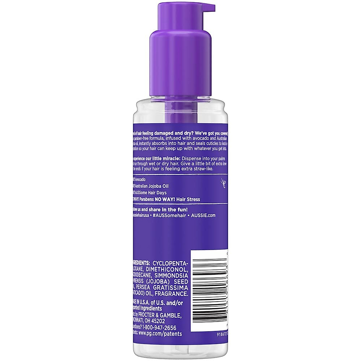 Aussie Miracle Moist Intense Hydration Oil With Jojoba Oil 3.2 Oz