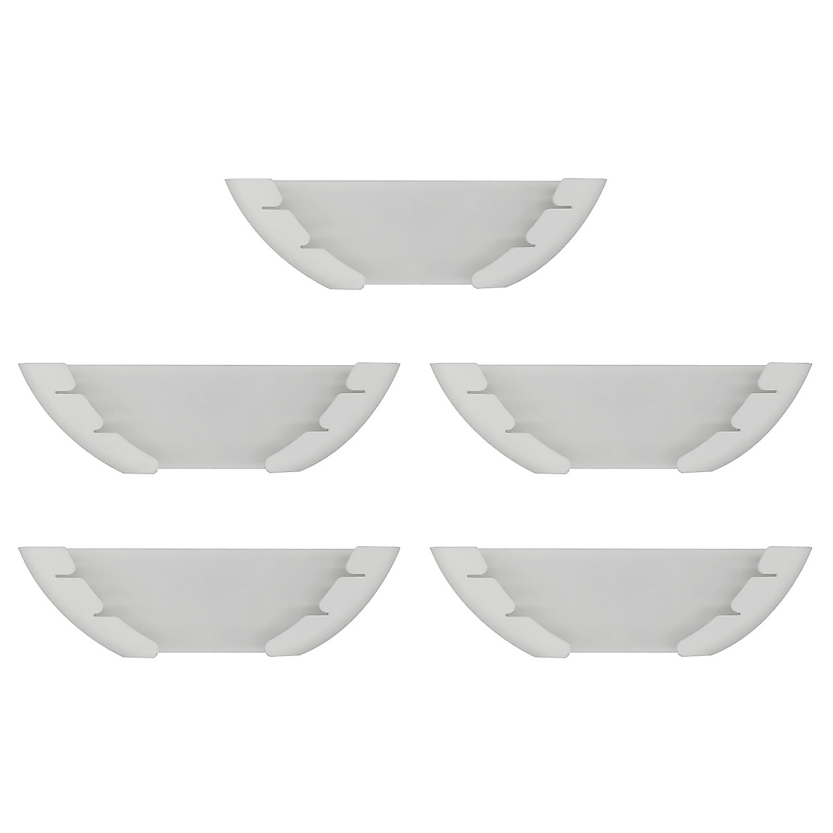 VOBUYING Universal Pot Lid Organizer for Cabinet, 5 Pcs Pan Lids Organizers Inside Cabinet Door Wall Mount Pots Top Storage Rack Holder for Kitchen, Fits 6" to 13.5" (5pcs white)