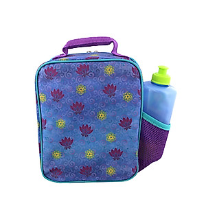 Disney Aladdin Princess Jasmine Girls Boys Soft Insulated School Lunch Box (One Size, Purple/Blue)