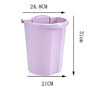 BLRYP Family Hanging Coverless Plastic Trash Can Kitchen Small Waste Recycling Bin,8L Kitchen, Home (Color : Green)