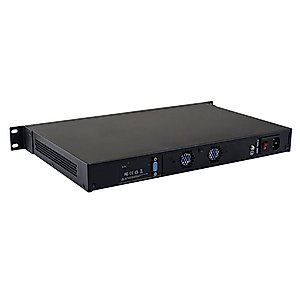1U Rackmount Firewall Hardware, VPN, Network Security Appliance, Router PC, Intel Atom D525, RS02, 4 x Intel Gigabit LAN/2USB/COM/VGA/Fan,(4G RAM/32G SSD)