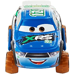 Disney Car Toys XRS Mud Racing Dino Draftsky Vehicle 155 Scale Die-Casts, Real Suspensions, Off-Road, Dirt-Splashed Design, All-Terrain Wheels, Ages 3 and upâ€‹