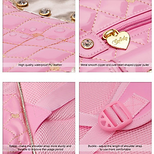 AO ALI VICTORY Backpack for Girls, Waterproof Kids Backpacks School Bag Toddler Bookbags Cute Travel Daypack (Large, A-Pink)