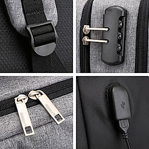 BAQAI Mens Laptop Backpack Mens Backpack Laptop Backpacks 17 Inch 15.6'' Anti Theft Male Notebook Trip Back Pack Office Women Travel Bagpack