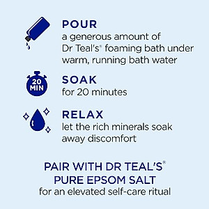 Dr Teal's Foaming Bath with Pure Epsom Salt, Refresh & Revitalize with Vitamins A, B & C, 34 fl oz (Pack of 4) (Packaging May Vary)