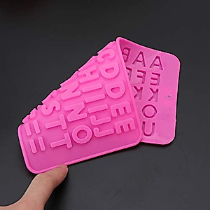 Jewelry Pendant Epoxy Resin Mould Tray English Letter Ice Cube Silicone Decorations Mold for Birthday Gift Silicone Molds for Soap Making