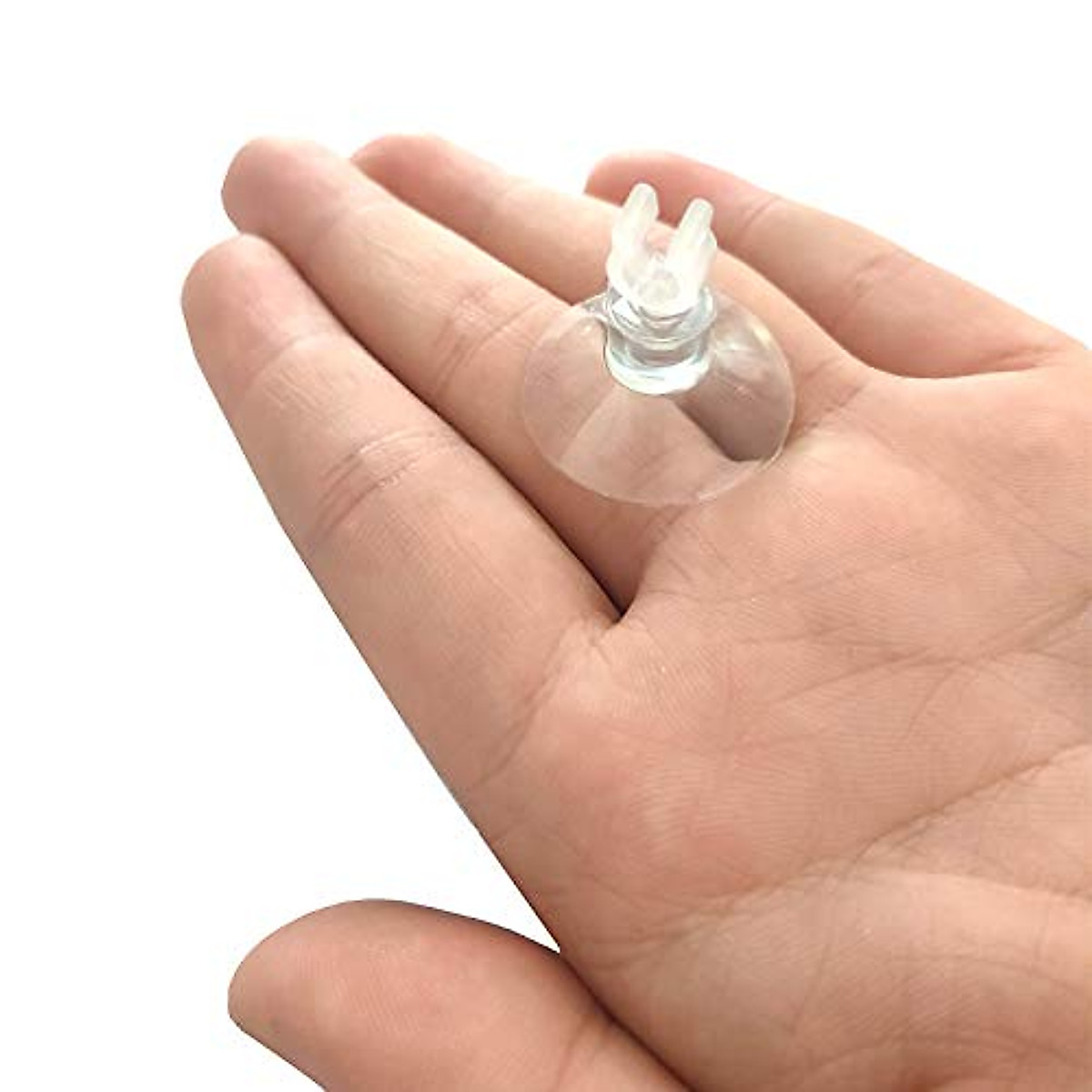 AQUANEAT Aquarium Suction Cups, for Fish Tank Airline Tubing, with Clips 1/4" Dia, 24pcs (Clear)