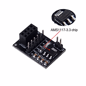 MakerFocus 3pcs NRF24L01+PA+LNA Wireless Transceiver RF Transceiver Module 2.4G 1100m with Antenna and 3pcs NRF24L01+ Breakout Adapter with 3.3V Regulator on-Board for Ar duino