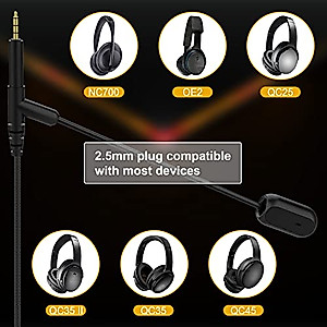 Asobilor NC700 Headphones Braided Cable - 3.5mm to 2.5mm Mic Cord Replacement for Bose Noise-Cancelling 700 NC700 QC45 QC35II QC35 QC25 OE2 Gaming Headset with Volum Control and Inline Mute (5.9Ft)