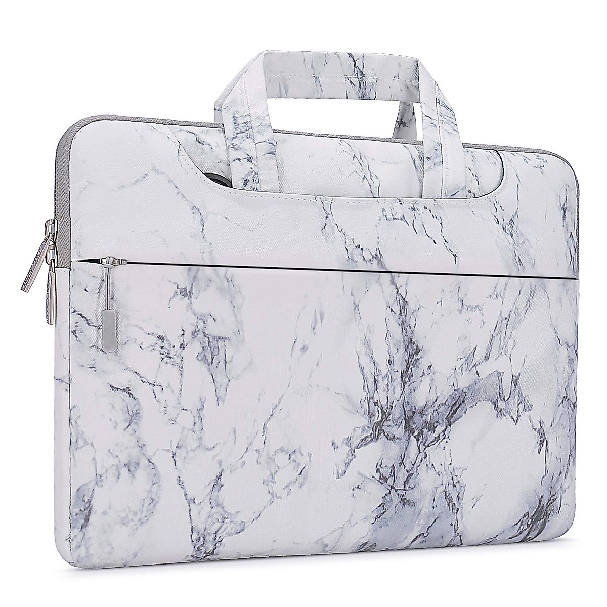 MOSISO Laptop Shoulder Bag Compatible with MacBook Pro 16 inch 2023-2019 M3 A2991 M2 A2780 M1 A2485 A2141/Pro Retina 15 A1398, 15-15.6 inch Notebook, Painting Marble Carrying Briefcase Sleeve Case