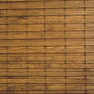 Radiance, Cordless Window Shades for a Standard Size Window Width, Maple, Cape Cod Flatweave Bamboo Roman Shade with Valance, 23 Inch Width x 64 Inch Length (2216200E)