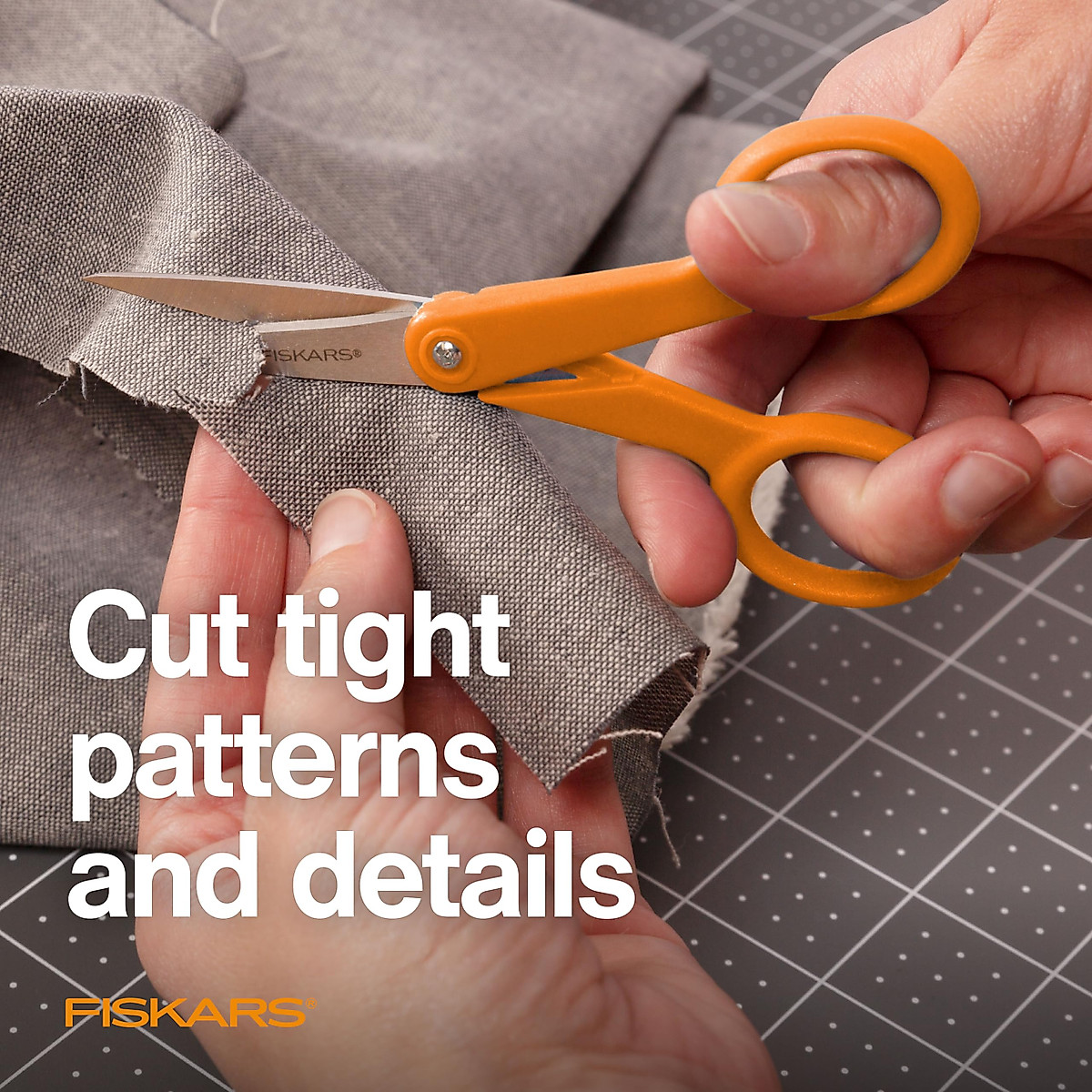 Fiskars 67517197J Original Orange-Handled Scissors 8 Inch and 5 Inch, 2-Piece Set, Orange