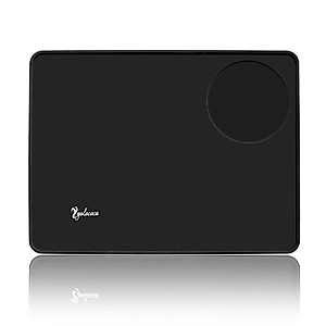 Yolococa Coffee Tamper Mat Food Grade Silicone Rubber Espresso Mat 8 Inch X 6 Inch Black