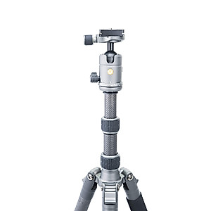 Vanguard VEO2GO235CB Carbon Fiber Travel Tripod with Ball Head for Sony, Nikon, Canon, Fujifilm Mirrorless, Compact System Camera (CSC), DSLR Grey