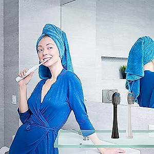 Replacement Flossing Toothbrush Heads(6-pc) Fit for Waterpik Sonic Fusion 2.0 SF-01, SF-02, SF03 & SF-04 Tooth Brush Refill Pisoniclea(SF-Black)