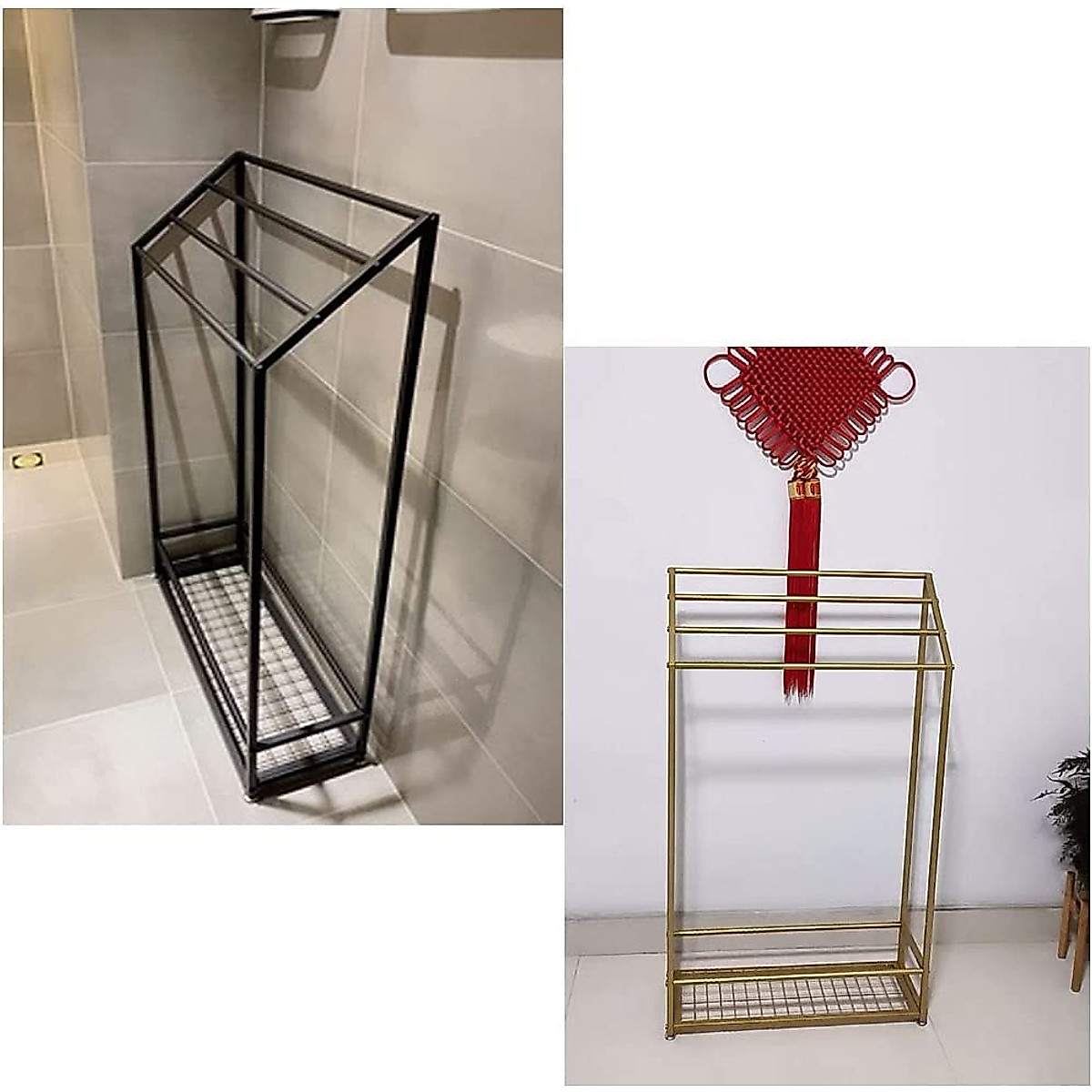 Standing Towel Rack, Metal Freestanding Towel Rack with Bottom Rack 4 Tier Towel Rack Floor Storage Rack for Swimming Pool, Kitchen, Restroom (Color : Black, Size : 70 * 25 * 120cm)