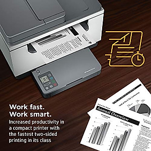 HP LaserJet MFP M234sdw Wireless Monochrome All-in-One Printer with built-in Ethernet & fast 2-sided printing, Instant Ink ready (6GX01F) (Renewed)