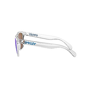 Oakley OO9013 Frogskins Sunglasses+ Vision Group Accessories Bundle (Crystal Clear/Prizm Sapphire (9013D0))