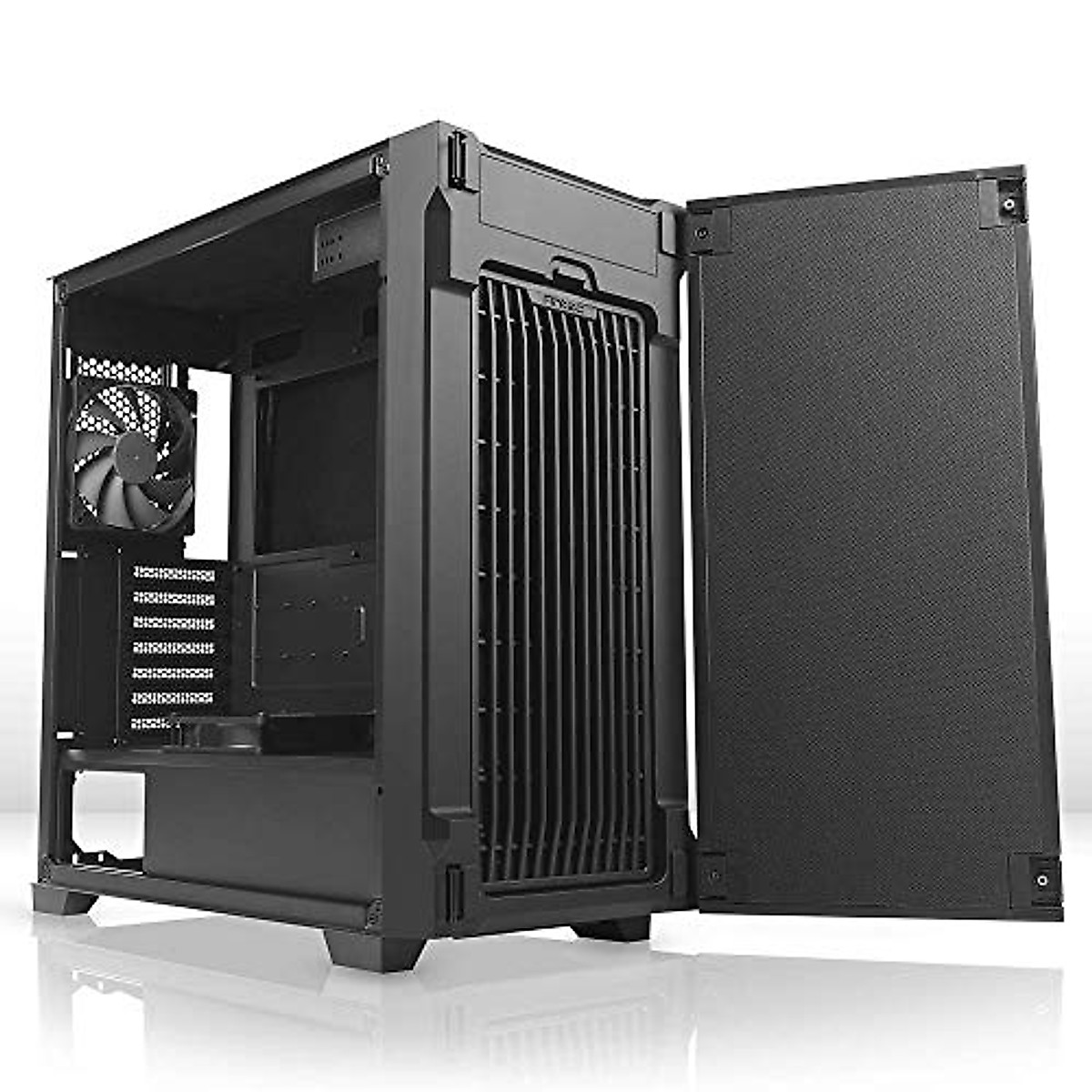 Antec P10 FLUX, F-LUX Platform, 5 x 120mm Fans Included, Reversible & Swing-Open Front Panel, Air-Concentrating Filter, 5.25" ODD, Fan-Speed Control, Sound-Dampening Side Panels, Mid-Tower Silent Case