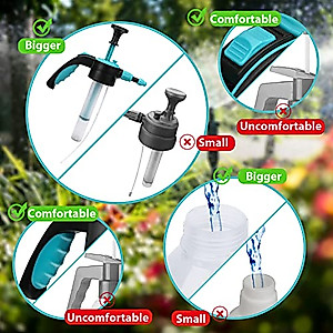 Itisll Manual Garden Sprayer Hand Lawn Pressure Pump Sprayer Safety Valve Adjustable Nozzle 0.5 Gal