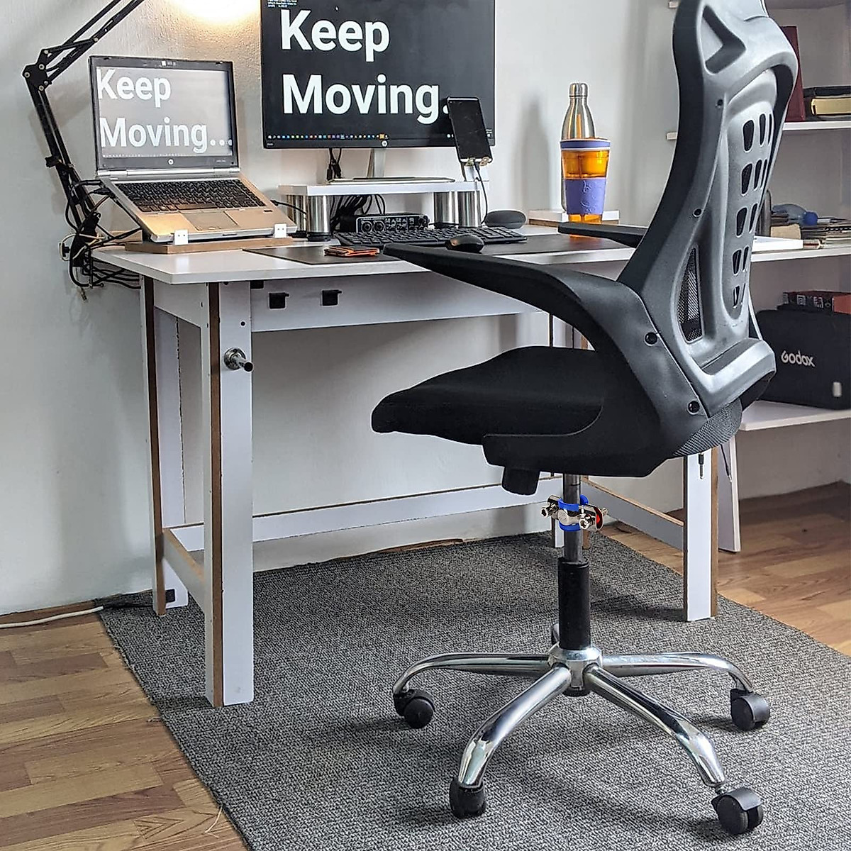 2 Pieces Fix Sinking Office Chair, 304 Stainless Steel Office Chair Saver for Stop Sinking, Sinking Office Chair Repair Kit with Allen Wrench, Adjustable Chair Height Without Cylinder Replacement