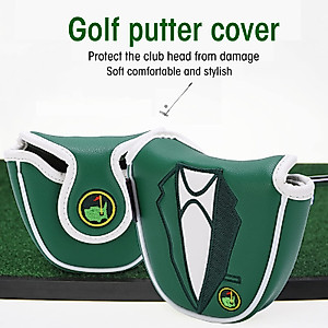 Small Headcover, Green Jacket Design Putter Cover for Club for Course for Lovers for Player