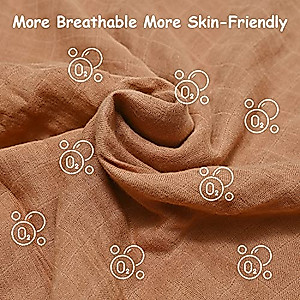 Baby Muslin Swaddle Blankets - Baby Swaddle Blanket for Baby Girl and Baby Boy, Soft Organic Bamboo Cotton Muslin Blanket, Light Breathable, Swaddle Wrap Receiving, 2 Pack, 47 x 47 Inches