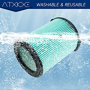 VF6000 Wet or Dry Replacement Filter for Ridgd 5-20 Gallon Vacuums WD5500 WD0671 WD6425 WD7000 WD1280 WD1851 WD1680 WD1956 RV2400A 1400RV RV2600B, 2 Pack