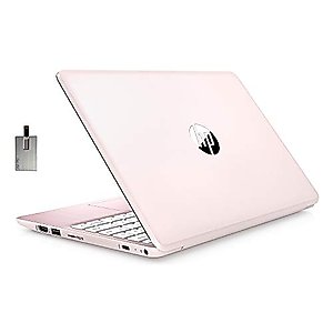 2021 HP Stream 11.6" HD Laptop Computer, Intel Celeron N4000 Processor, 4GB RAM, 64GB eMMC , 1-Year Office 365, Webcam, Intel UHD Graphics 600, Bluetooth, Windows 10 S, Pink, 32GB SnowBell USB Card