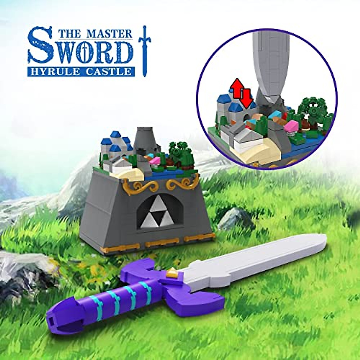 The Master Sword Building Kit, Micro Hyrule Building Blocks Set, Unique BOTW Decorations and Building Toys Gifts for Boys Kids Ages 6-12 Year Old (388 Pieces)
